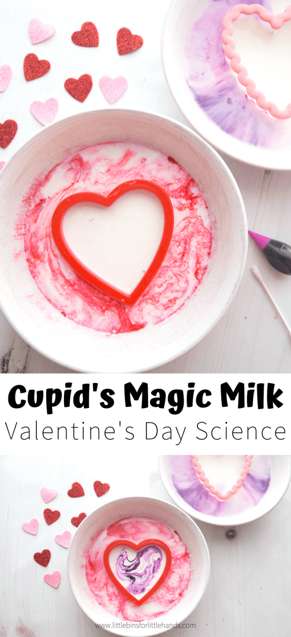 Valentines Day Magic Milk Science Experiment for Kids