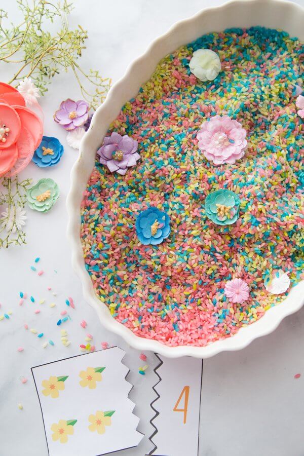 How to Dye Rice Easily for Amazing Sensory Bins!