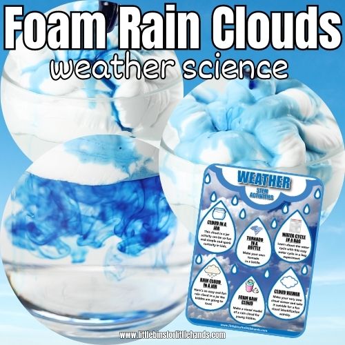 Shaving Cream Rain Clouds - Little Bins for Little Hands