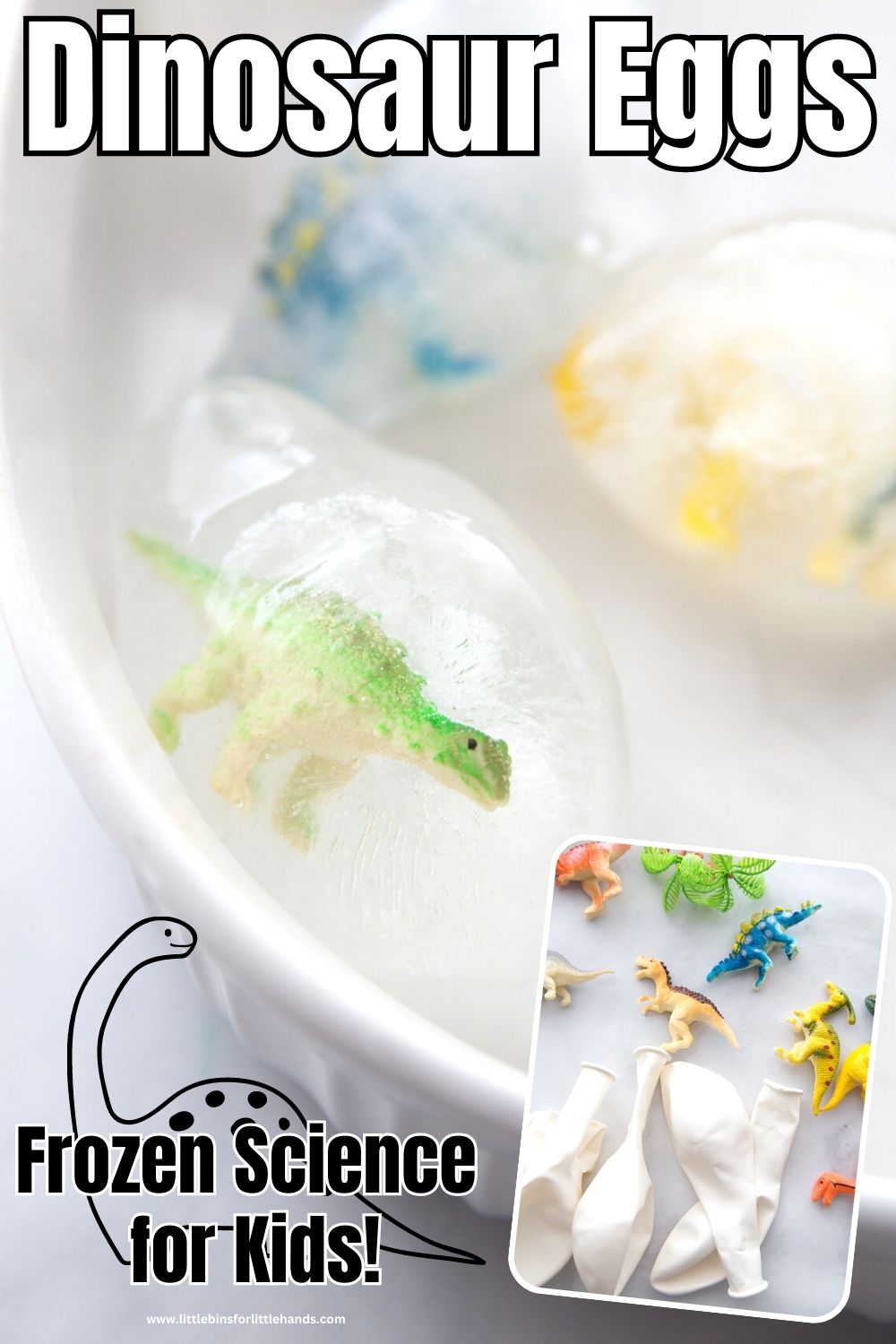 Hatching Frozen Dinosaur Eggs - Little Bins for Little Hands