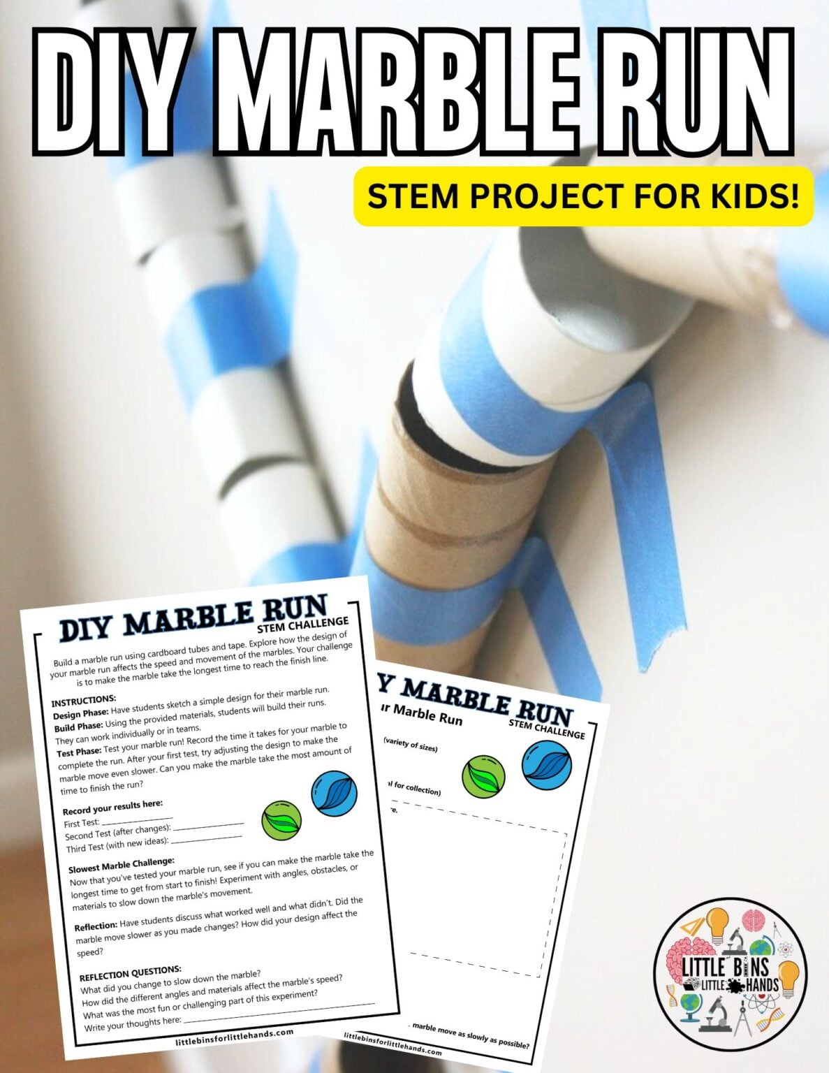 How To Make A Cardboard Marble Run - Little Bins for Little Hands