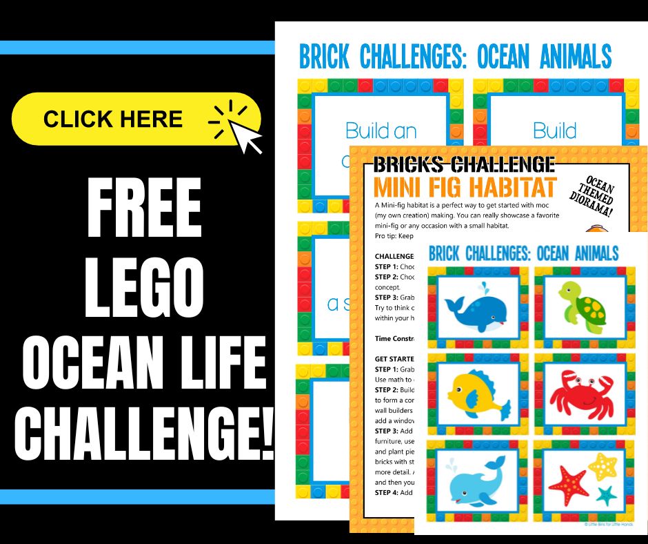 Build LEGO Sharks for Shark Week - Little Bins for Little Hands