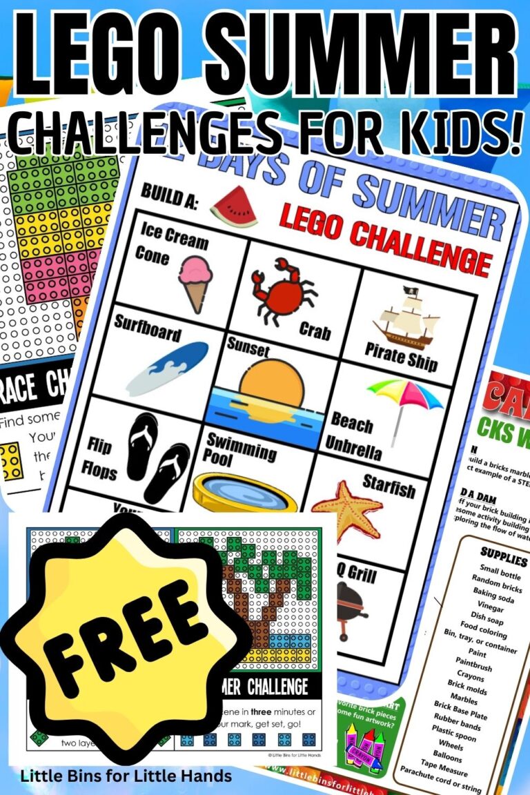 LEGO Summer Challenges (FREE Printables) - Little Bins for Little Hands