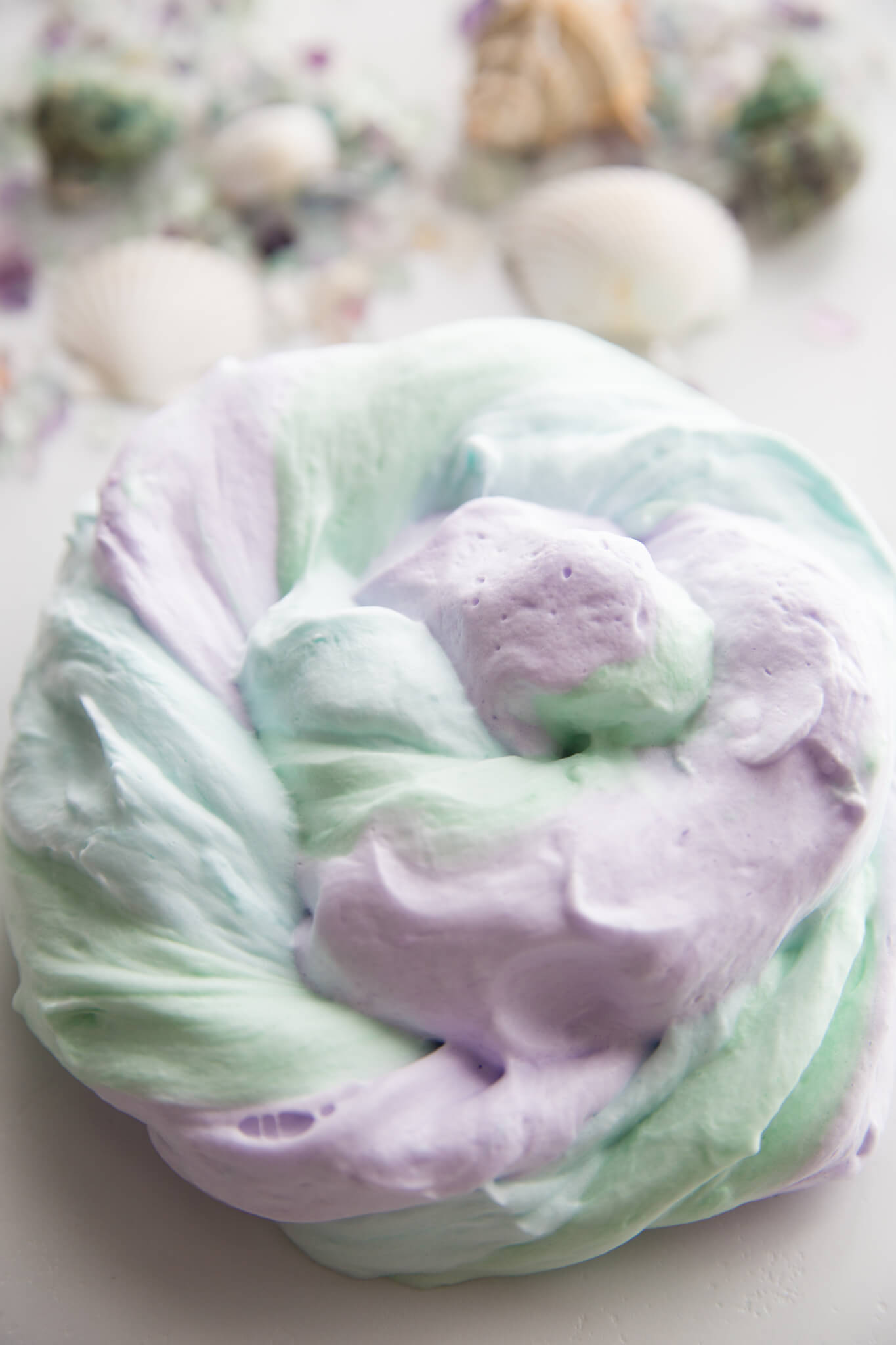 Ocean Fluffy Slime Recipe - Little Bins for Little Hands