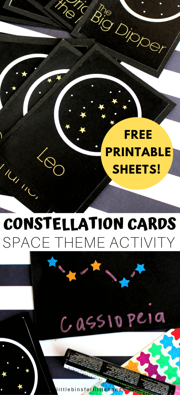 Constellations For Kids: Free Printable! - Little Bins for Little Hands