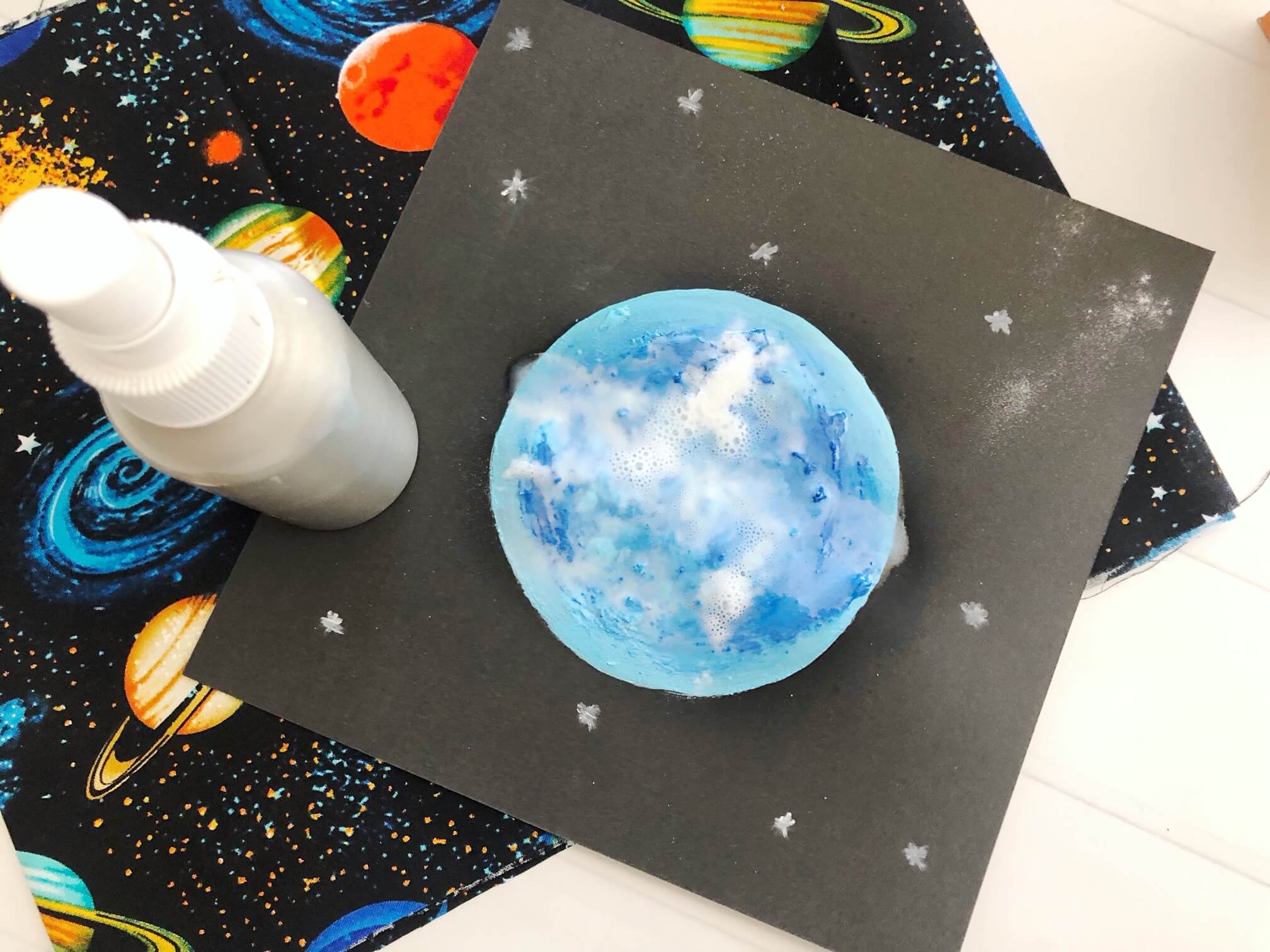 Fizzy Paint Moon Craft - Little Bins for Little Hands