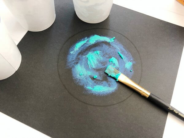 Fizzy Paint Moon Craft - Little Bins for Little Hands