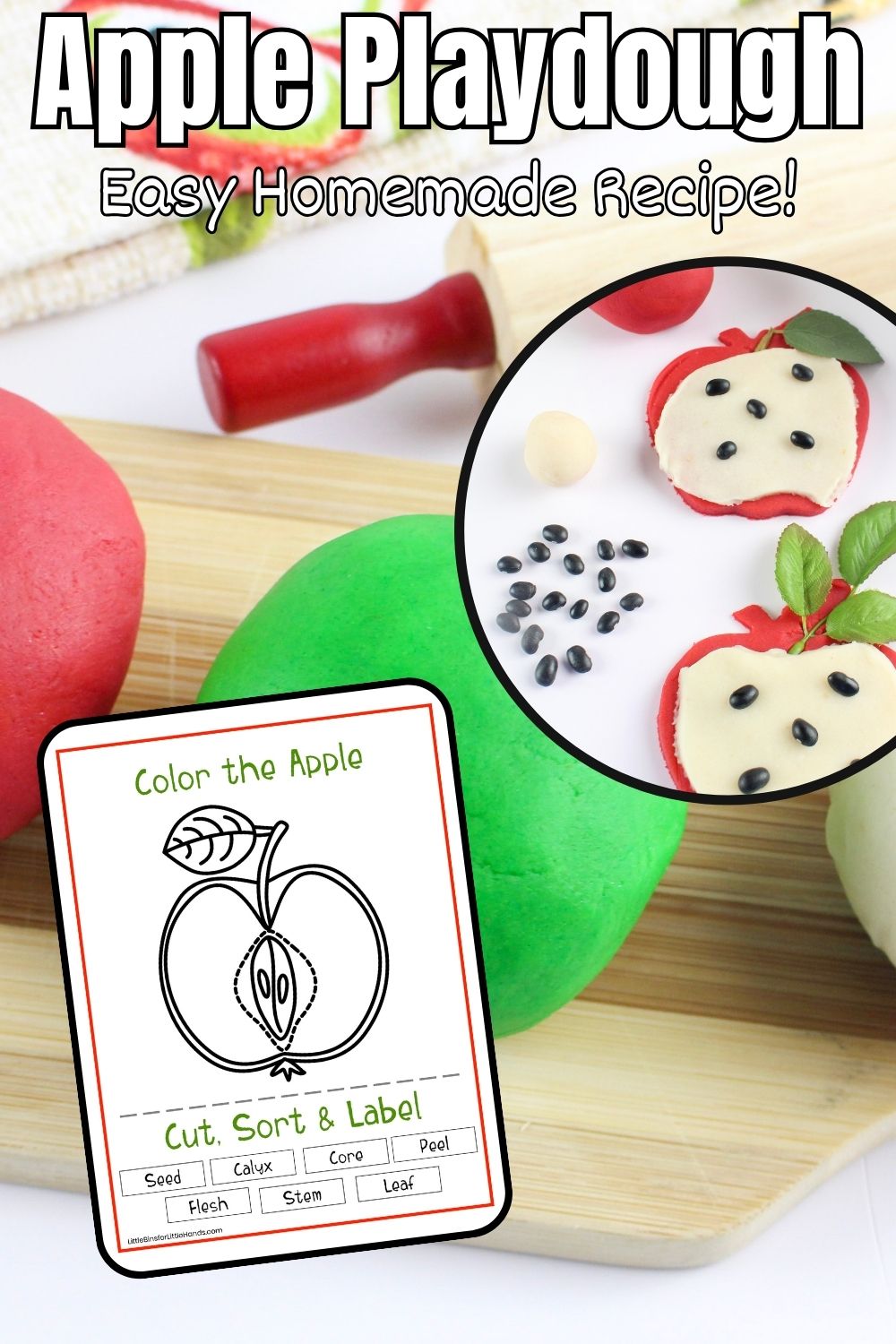Apple Playdough Recipe - Little Bins for Little Hands