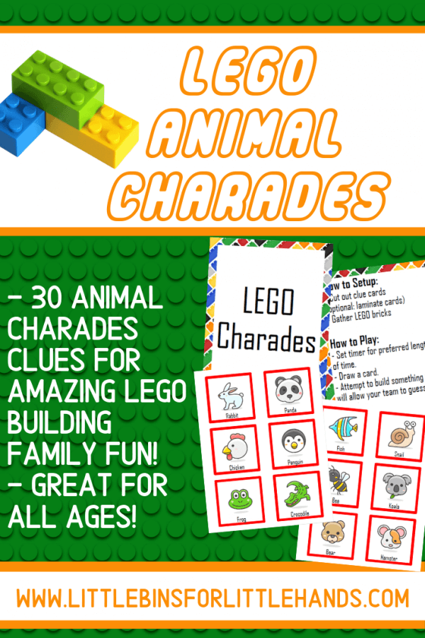 LEGO Challenge Card Game (Printable LEGO Charades for Kids)