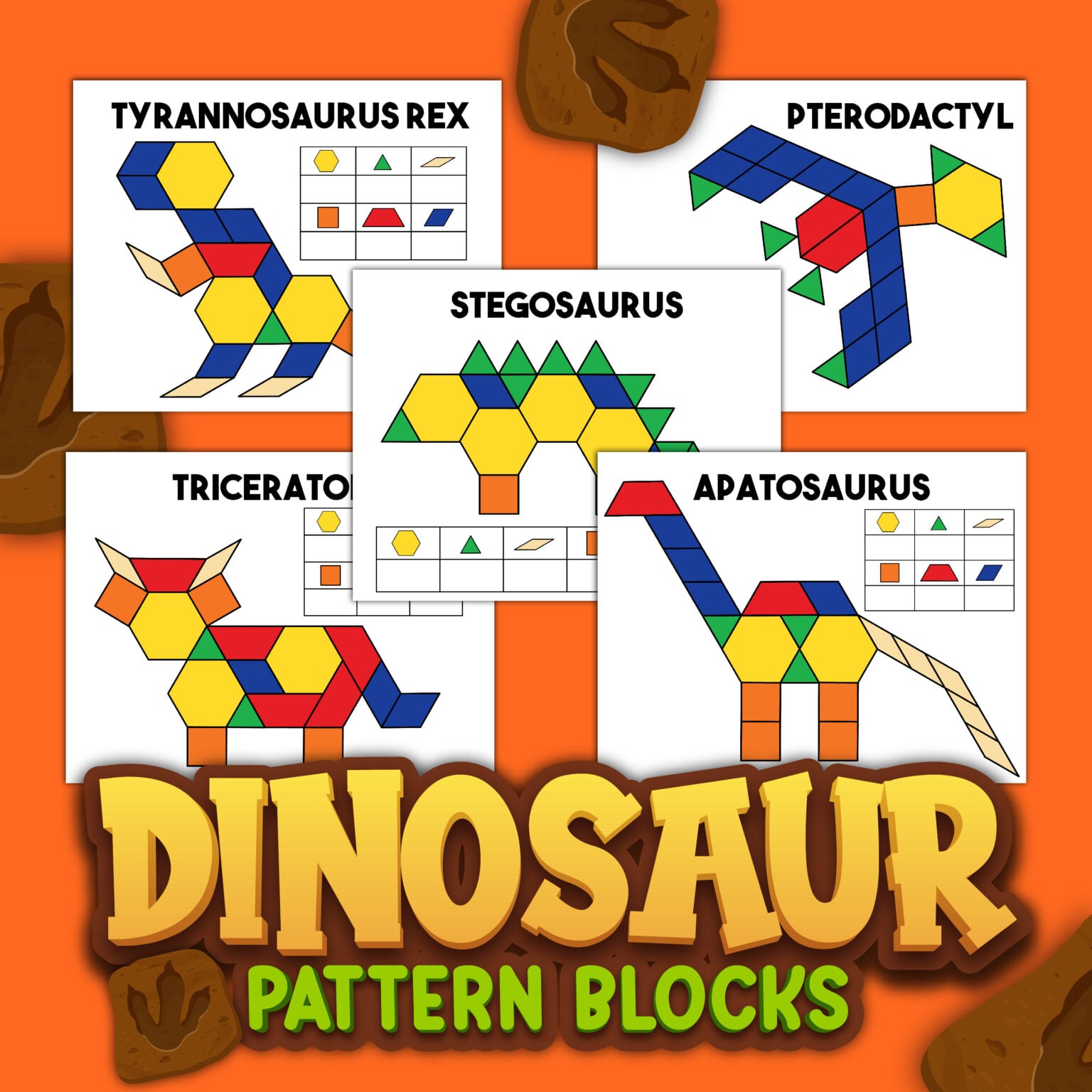 Printable Pattern Block Templates - Little Bins for Little Hands