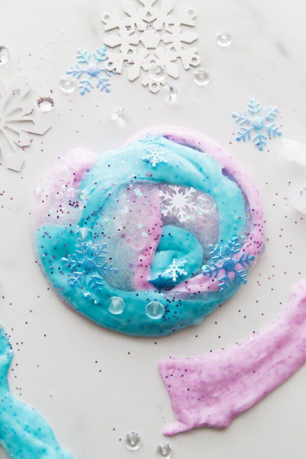 Frozen Slime Recipe For Anna and Elsa Fans - Little Bins for Little Hands