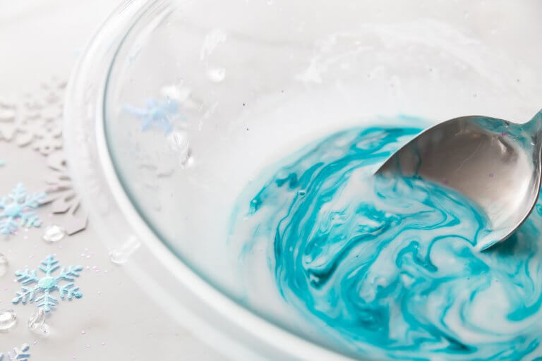 Frozen Slime Recipe For Anna and Elsa Fans - Little Bins for Little Hands