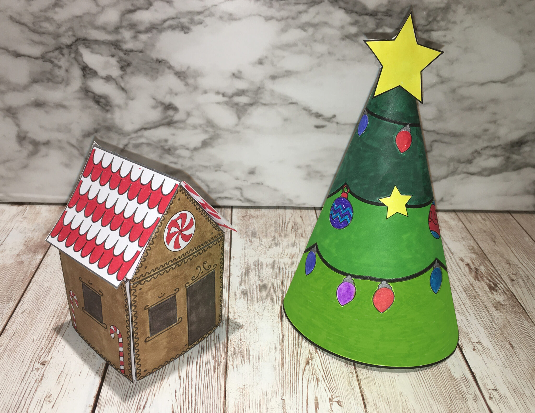 Easy 3D Christmas Tree Craft (Printable Kids’ Activity) - Little Bins ...