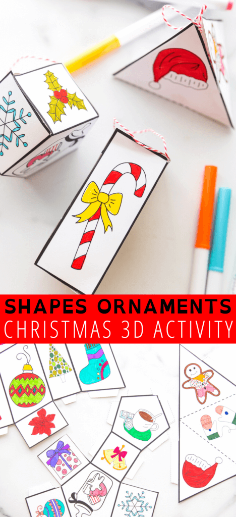 Printable Christmas Shape Ornaments - Little Bins for Little Hands
