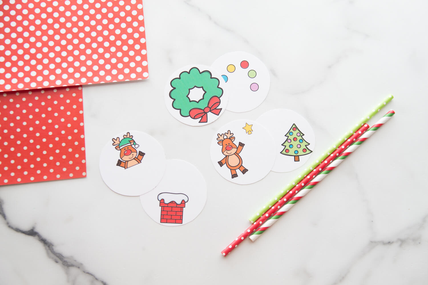 Christmas Thaumatrope STEM Activity - Little Bins for Little Hands