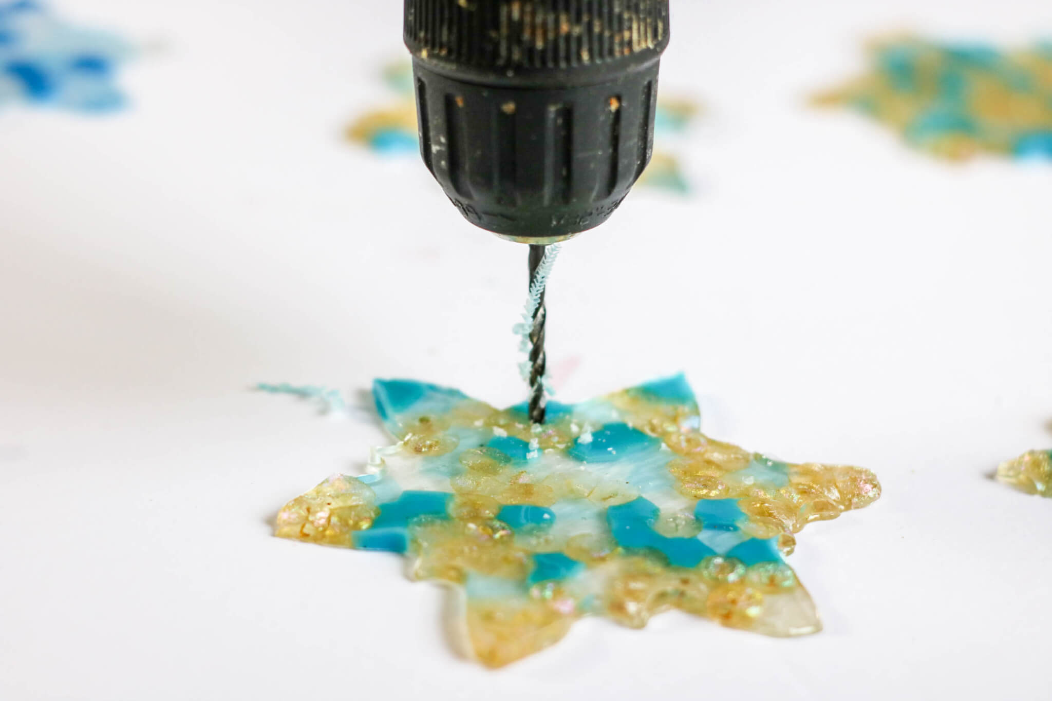 Snowflake Melted Bead Ornaments - Little Bins for Little Hands