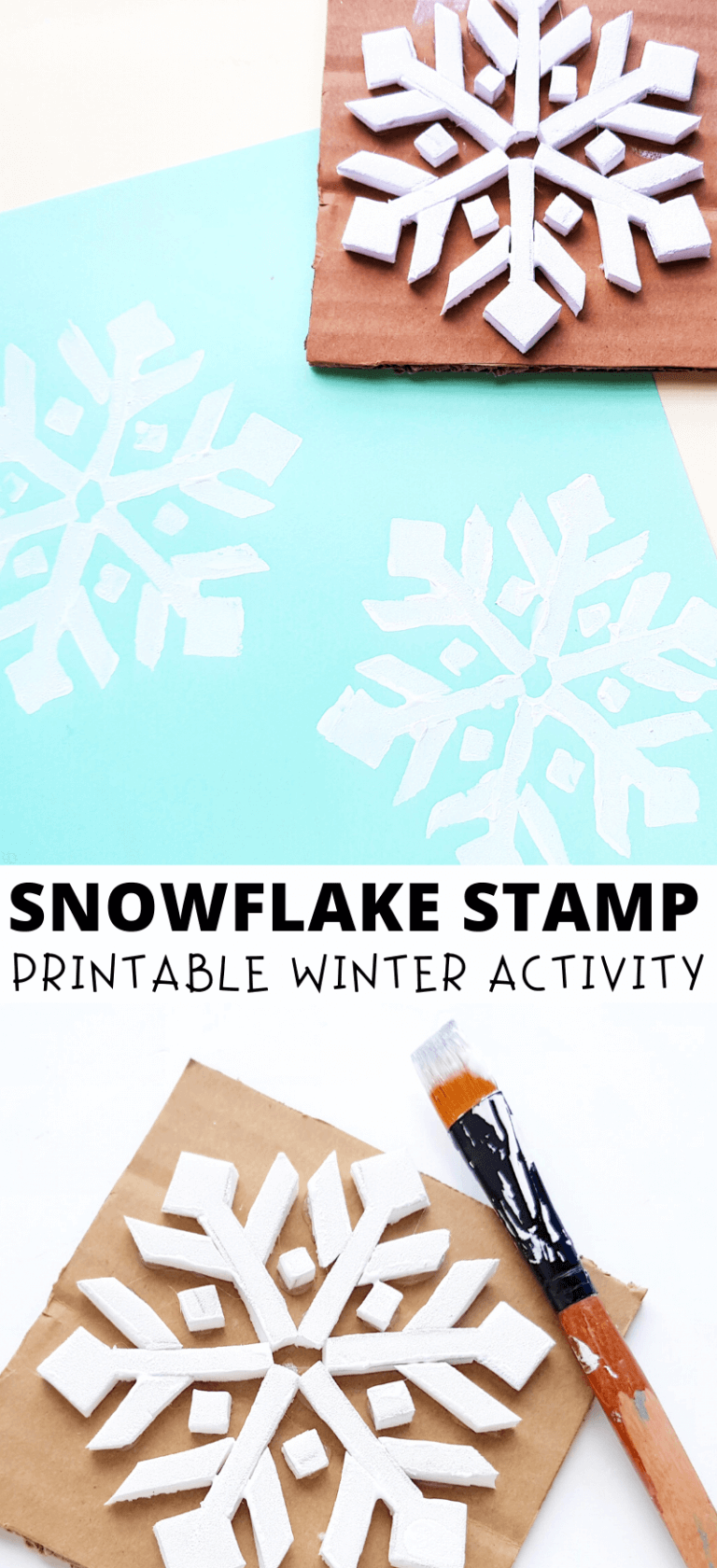 Fun Stamping Snowflake Craft - Little Bins for Little Hands