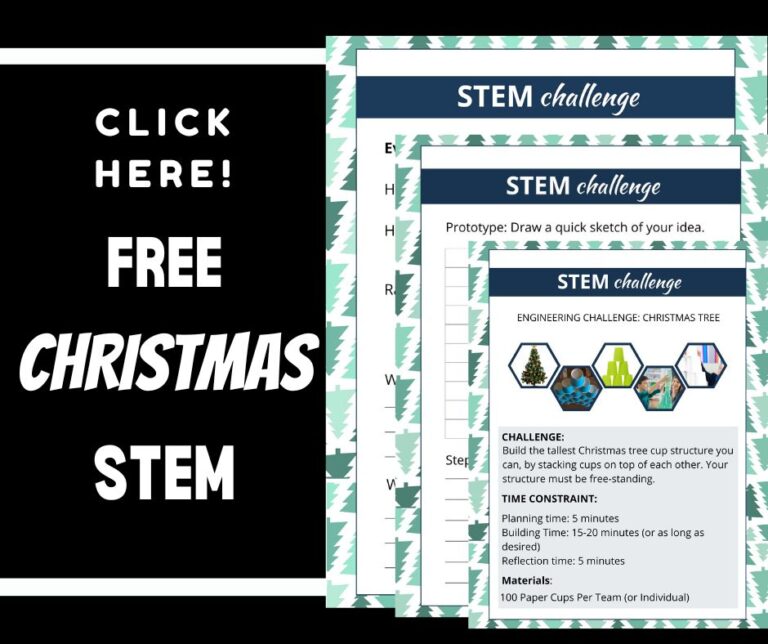 Christmas Tree Cup Stacking STEM Challenge - Little Bins for Little Hands