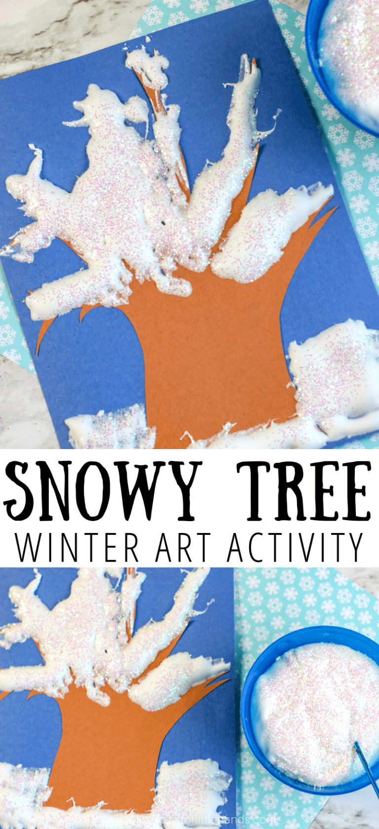 Shivery Snow Paint Recipe - Little Bins for Little Hands