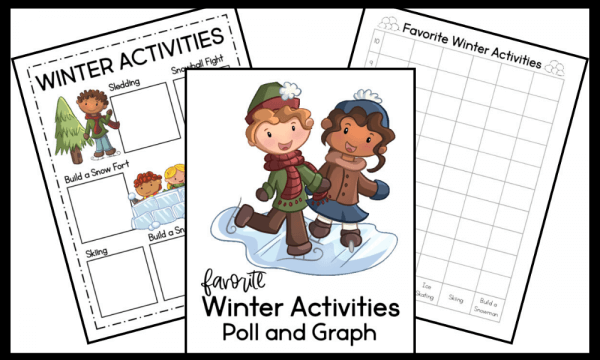 Winter Math: Poll and Graph - Little Bins for Little Hands