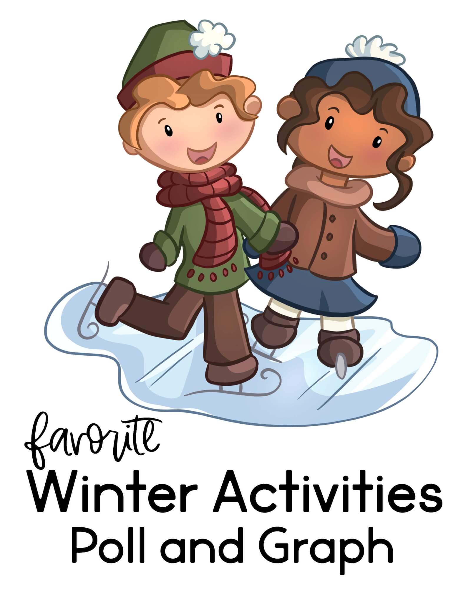 Winter Math: Poll and Graph - Little Bins for Little Hands