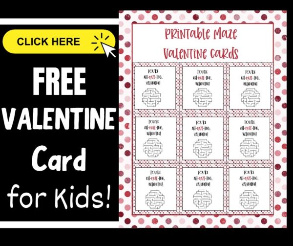Printable Valentine Card - You're Ah-mazing! - Little Bins for Little Hands