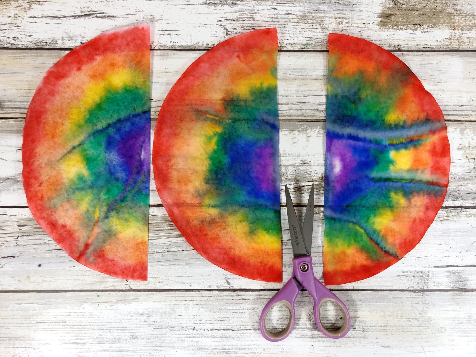 Coffee Filter Rainbow Craft - Little Bins for Little Hands