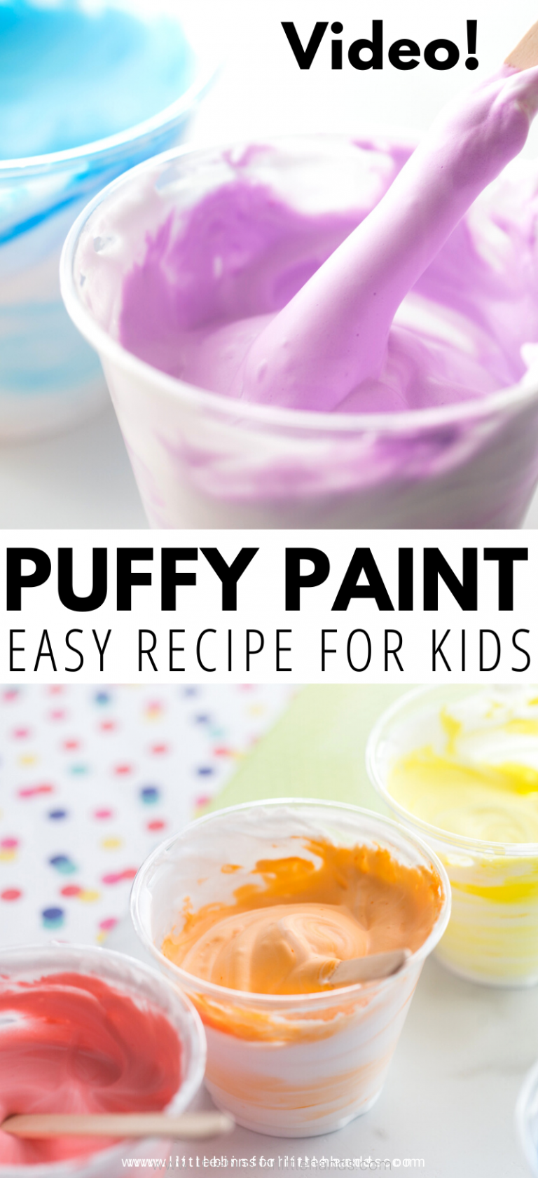 DIY Puffy Paint Recipe - Little Bins for Little Hands