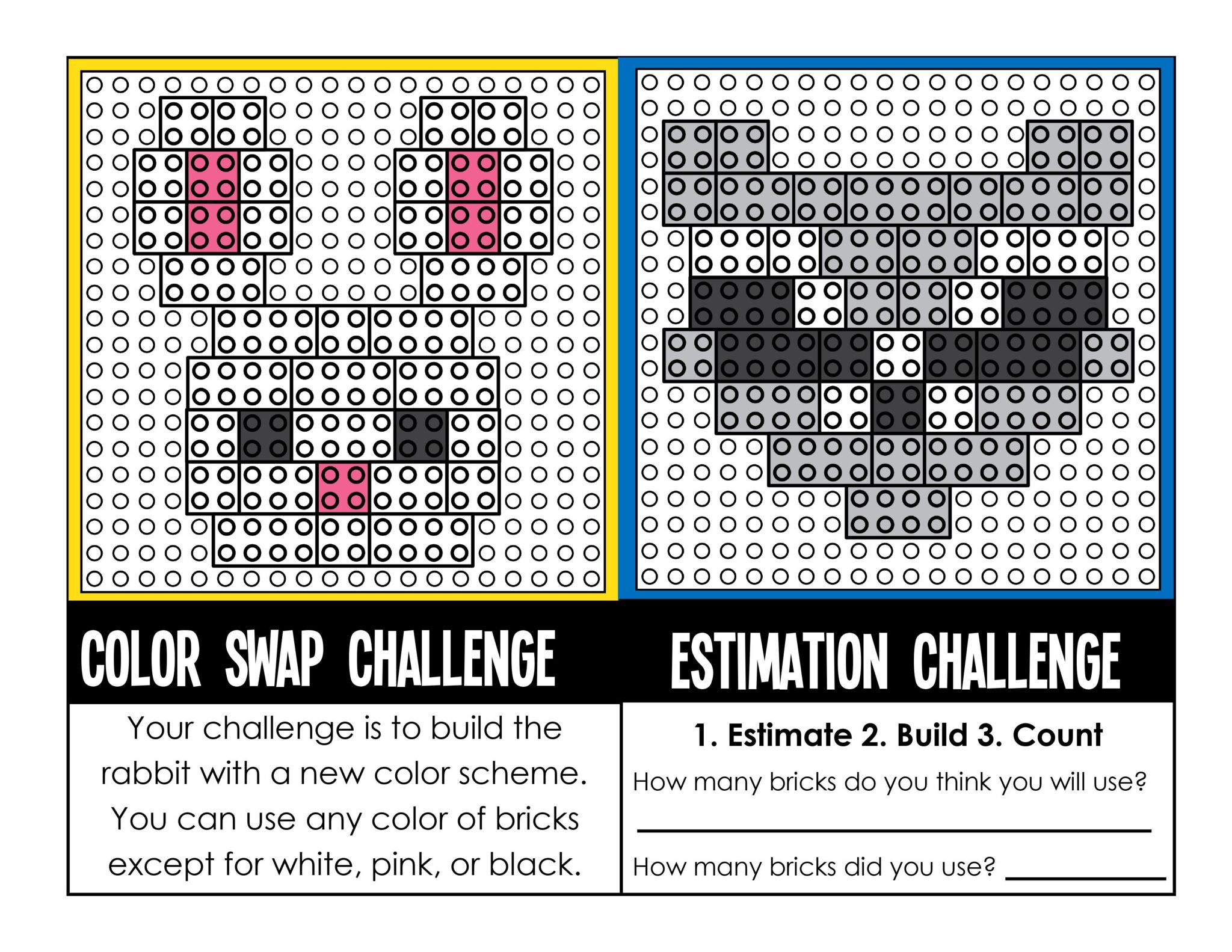 FREE LEGO Animal Challenge Cards for Fun Building!