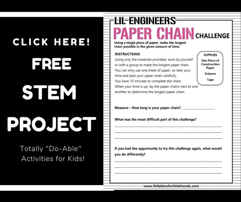 Amazing Paper Chain Challenge - Little Bins for Little Hands