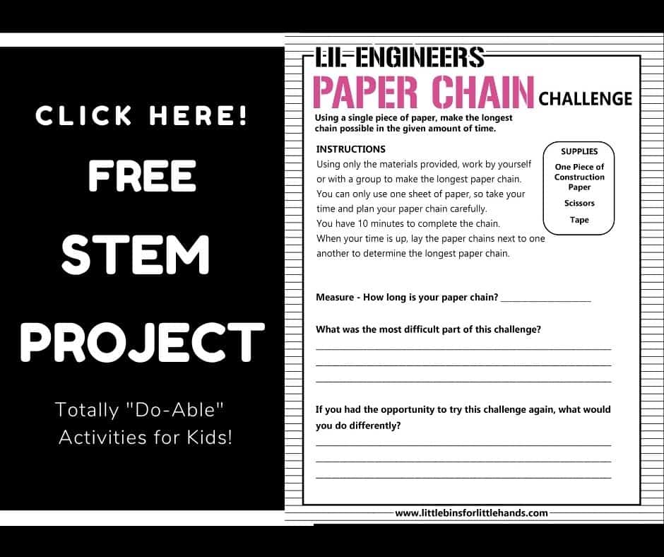 Amazing Paper Chain Challenge - Little Bins for Little Hands