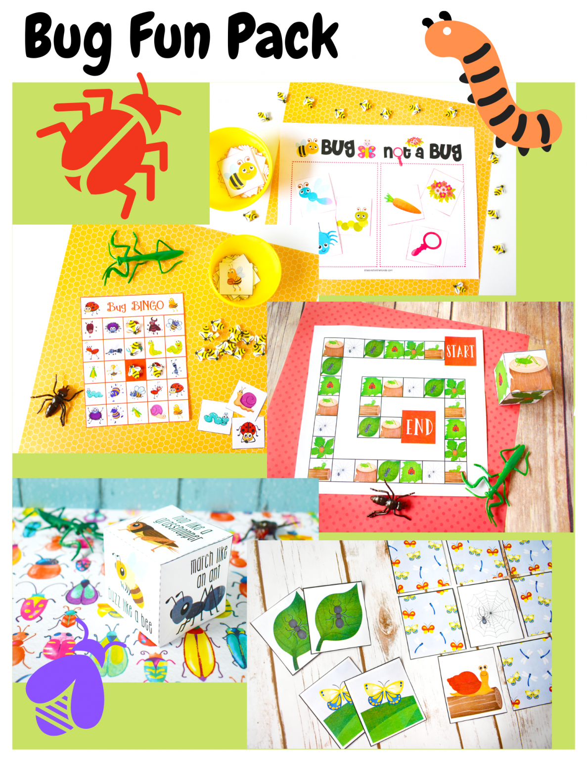Bug Playdough Mats - Little Bins for Little Hands