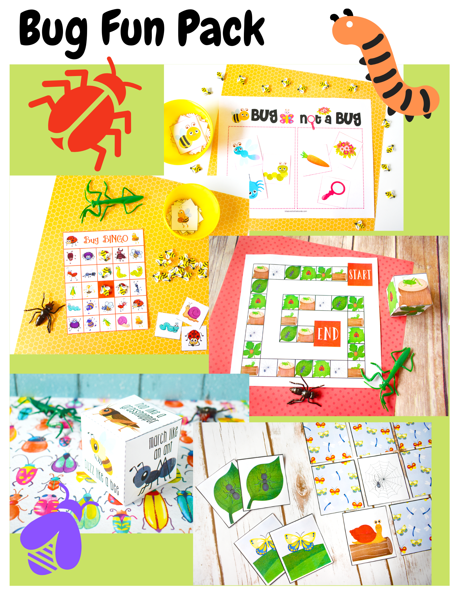 Bug Playdough Mats - Little Bins for Little Hands
