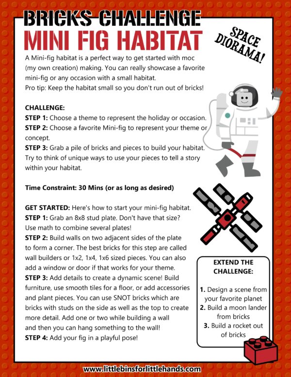 LEGO Space Challenges Cards (FREE Printable Fun!)