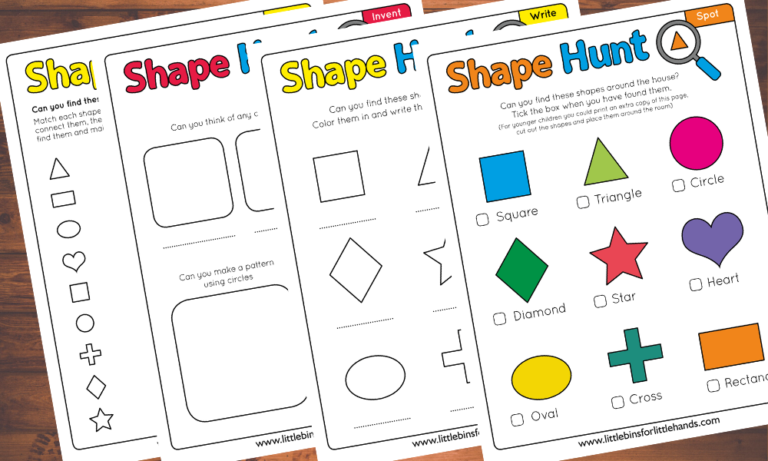 25 Shape Activities For Preschool and Kindergarten - Little Bins for ...