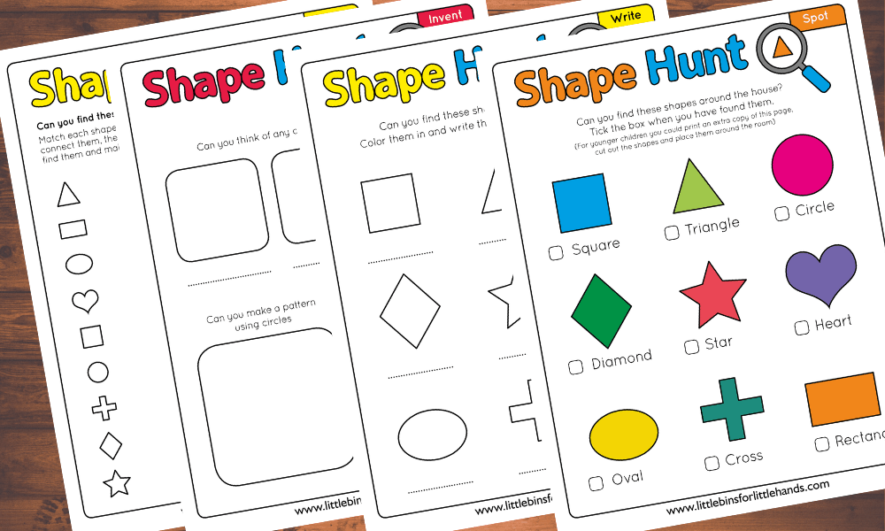 25 Shape Activities For Preschool and Kindergarten - Little Bins for ...