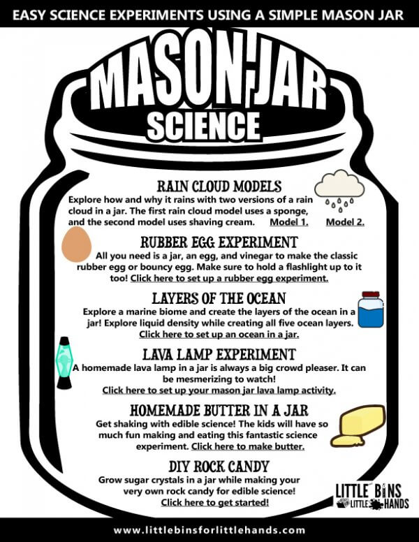 15 Mason Jar Science Experiments - Little Bins for Little Hands