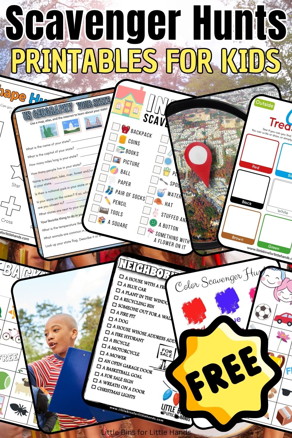 Free Printable Scavenger Hunt Pack for Kids