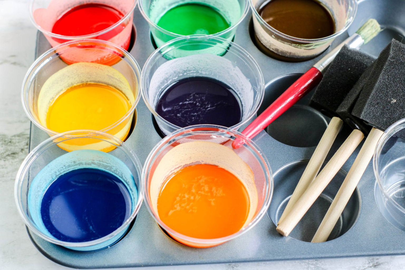Super Fun Fizzing Sidewalk Paint - Little Bins for Little Hands