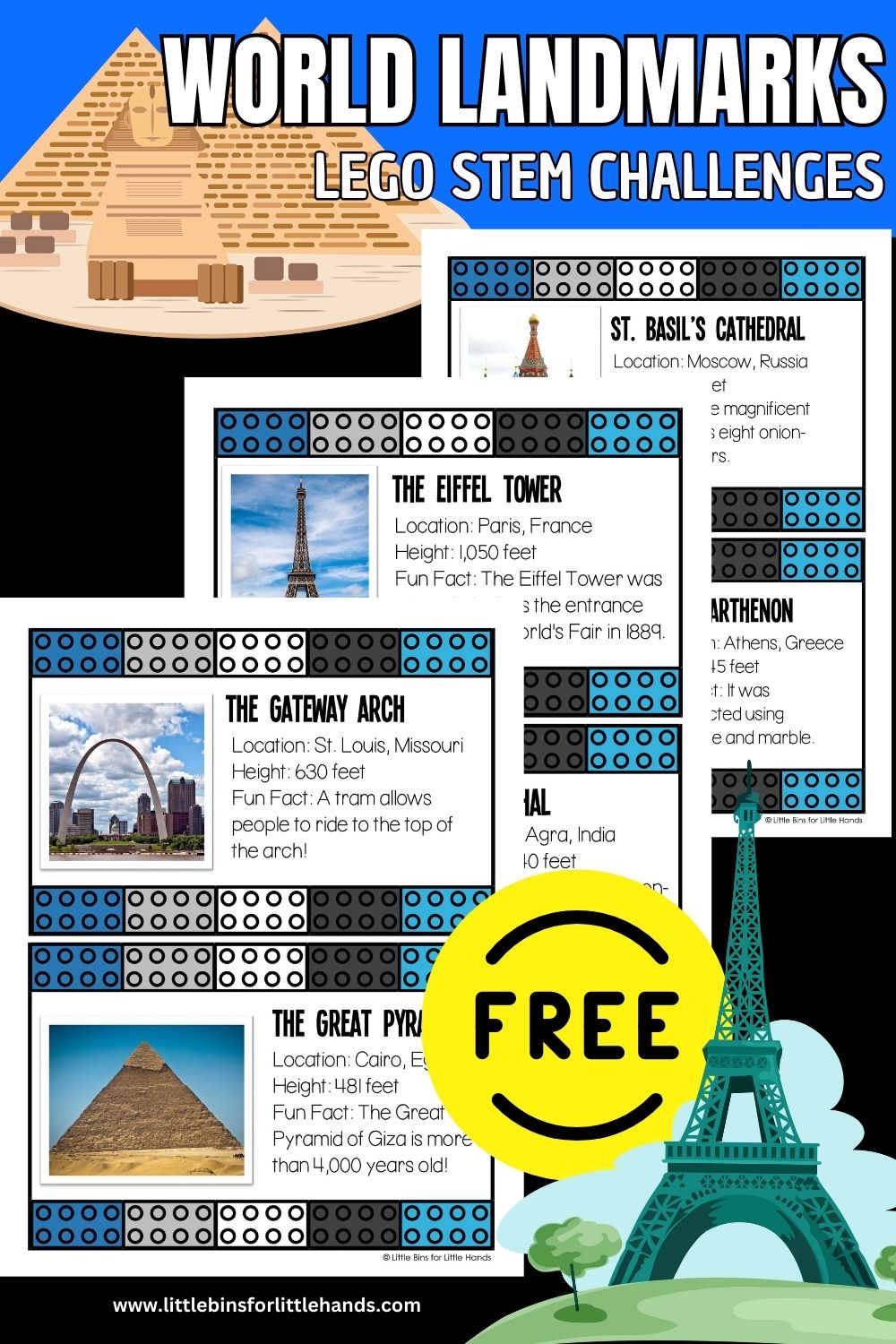LEGO Landmark Challenges (FREE Printable)