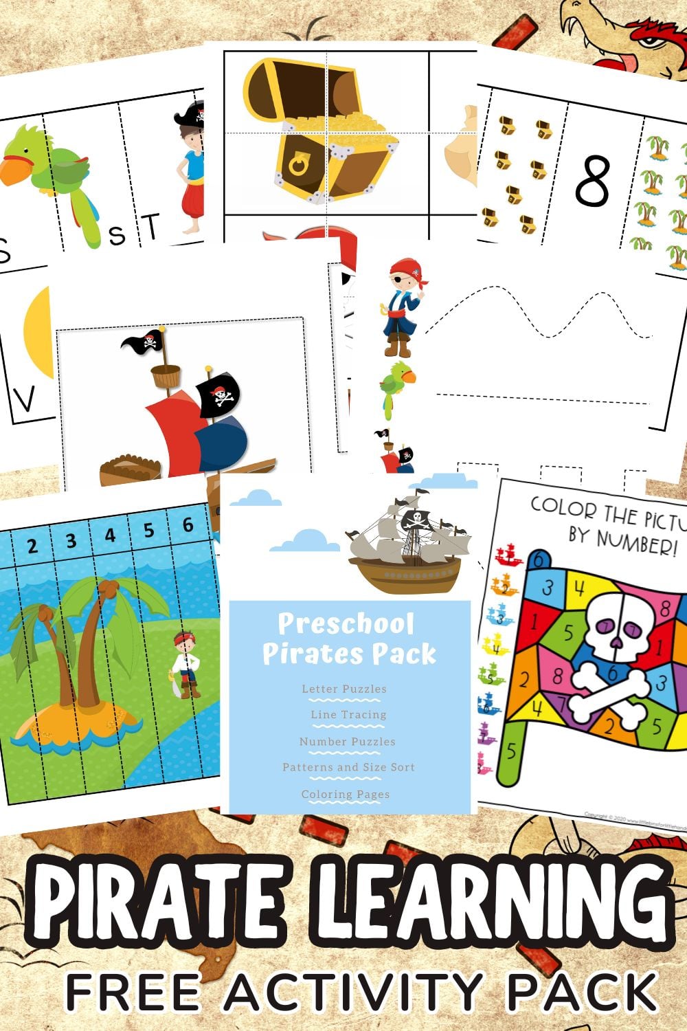 Awesome Pirate Activities (Free Printable Pack) | Little Bins for ...