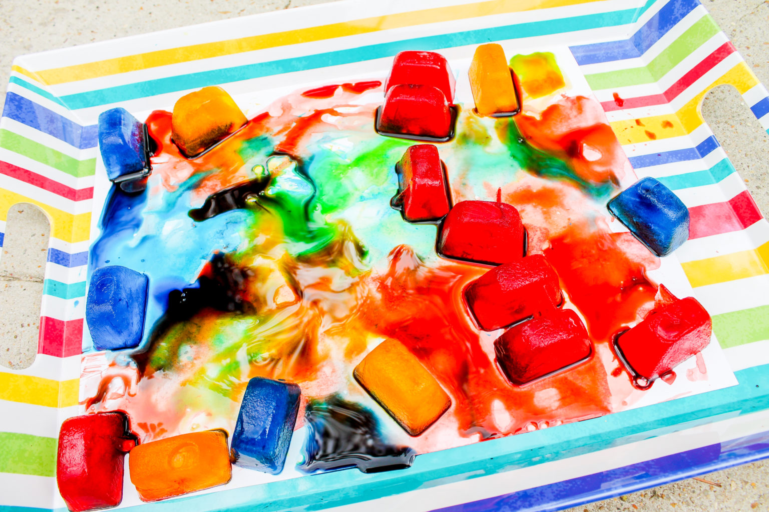 Colorful Ice Painting for Process Art - Little Bins for Little Hands