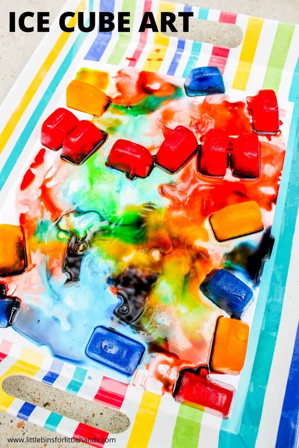 Colorful Ice Painting for Process Art - Little Bins for Little Hands