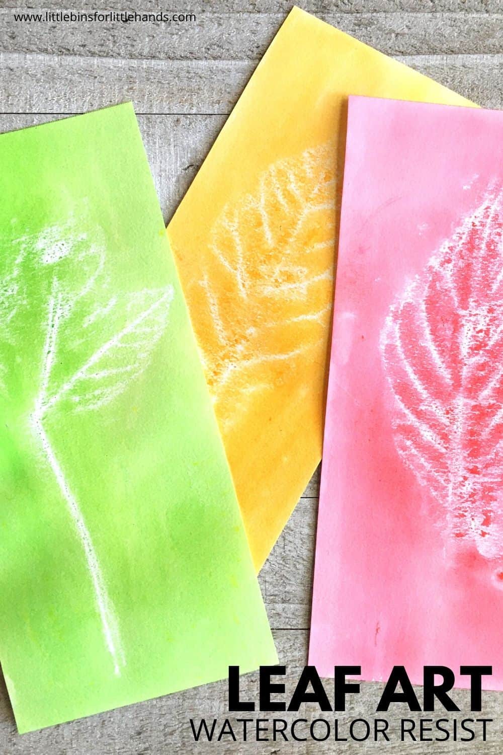 Leaf Painting With Crayon Resist Art - Little Bins for Little Hands