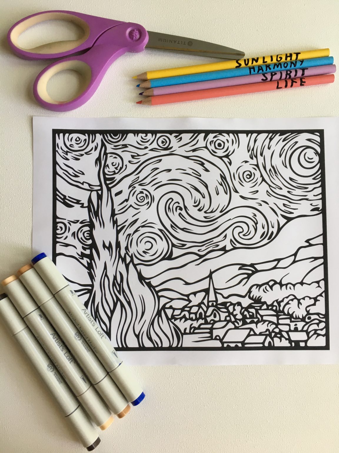 Fun Starry Night Art Project For Kids! - Little Bins for Little Hands