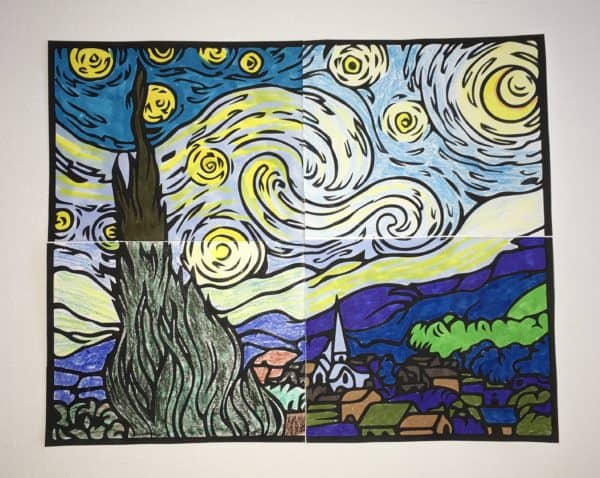 Fun Starry Night Art Project For Kids! - Little Bins for Little Hands