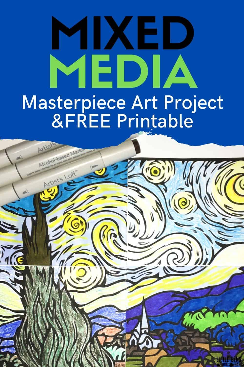 Fun Starry Night Art Project For Kids! - Little Bins for Little Hands