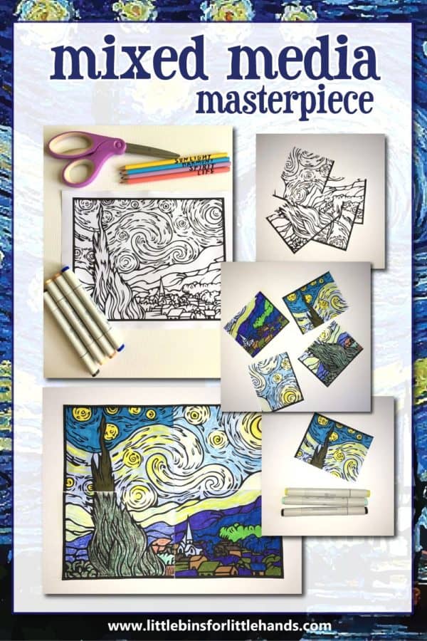 Fun Starry Night Art Project For Kids! - Little Bins for Little Hands