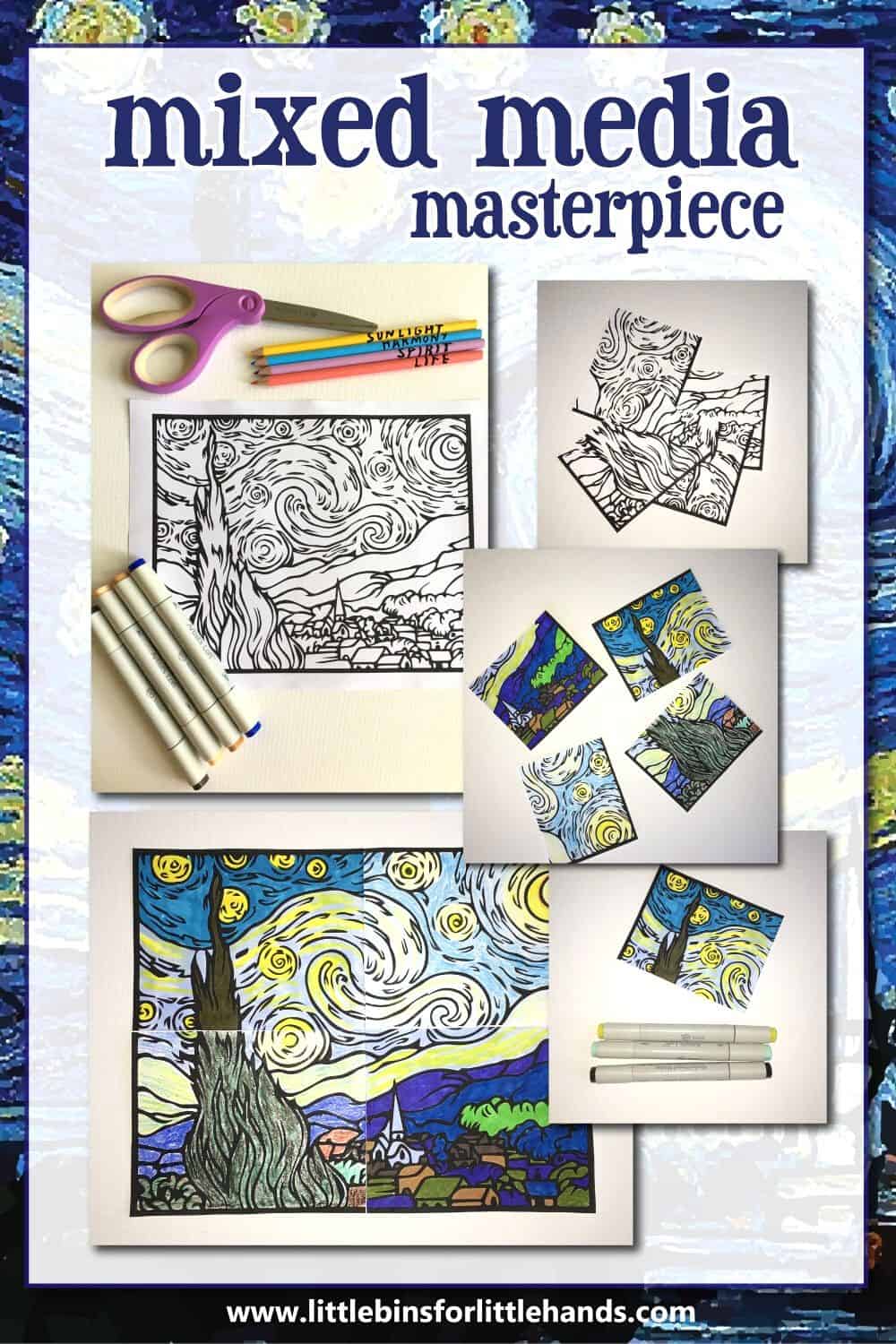 Fun Starry Night Art Project For Kids! - Little Bins for Little Hands