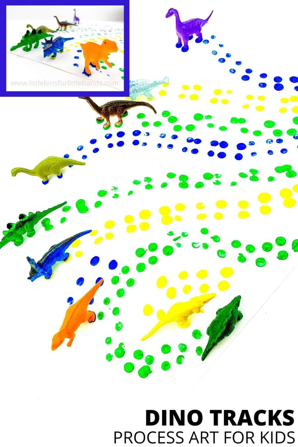 Dinosaur Footprint Art (FREE Printable) - Little Bins for Little Hands